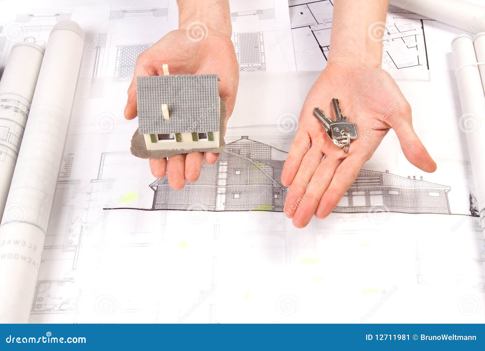 Architect hands stock image. Image of document, home - 12711981