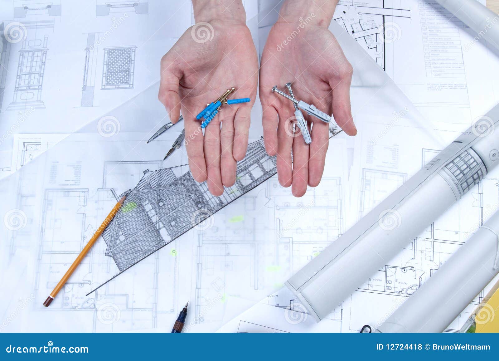 Architect Hands stock photo. Image of backgrounds, body - 12724418