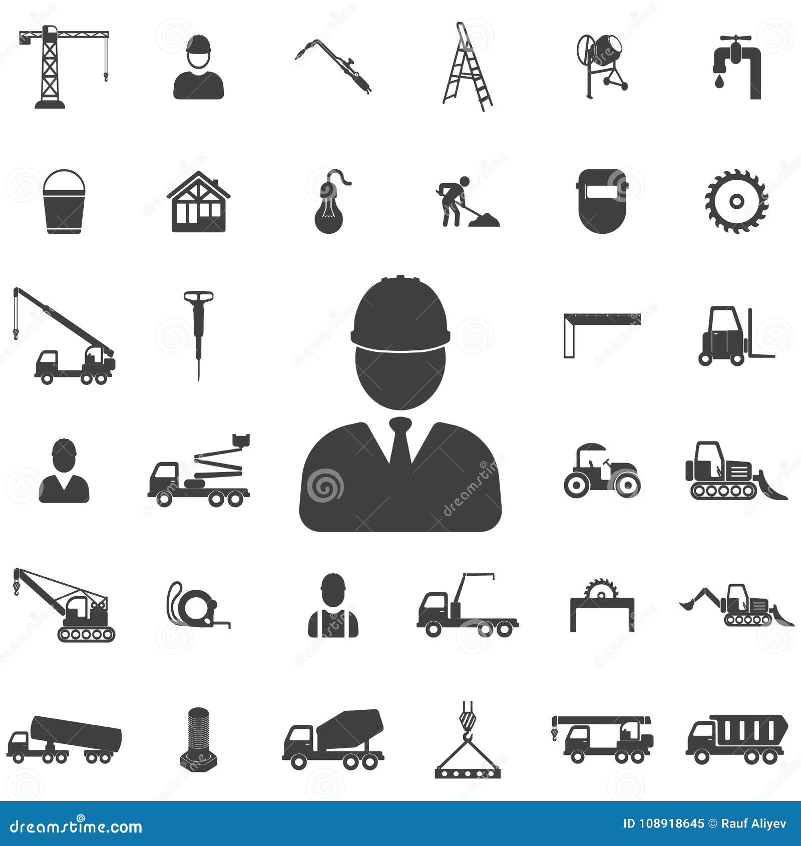 Architect Icon stock illustration. Illustration of protection - 108918645