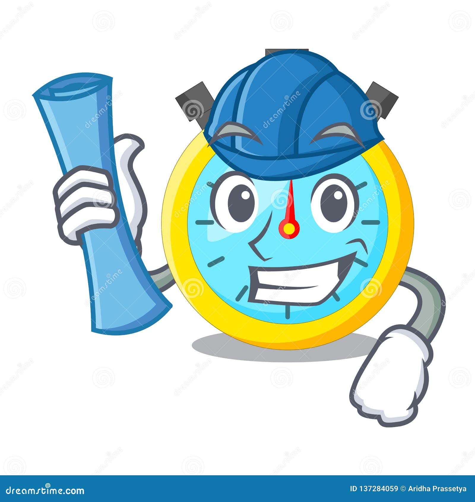 Architect Isolated Stopwatch with in the Character Stock Vector ...