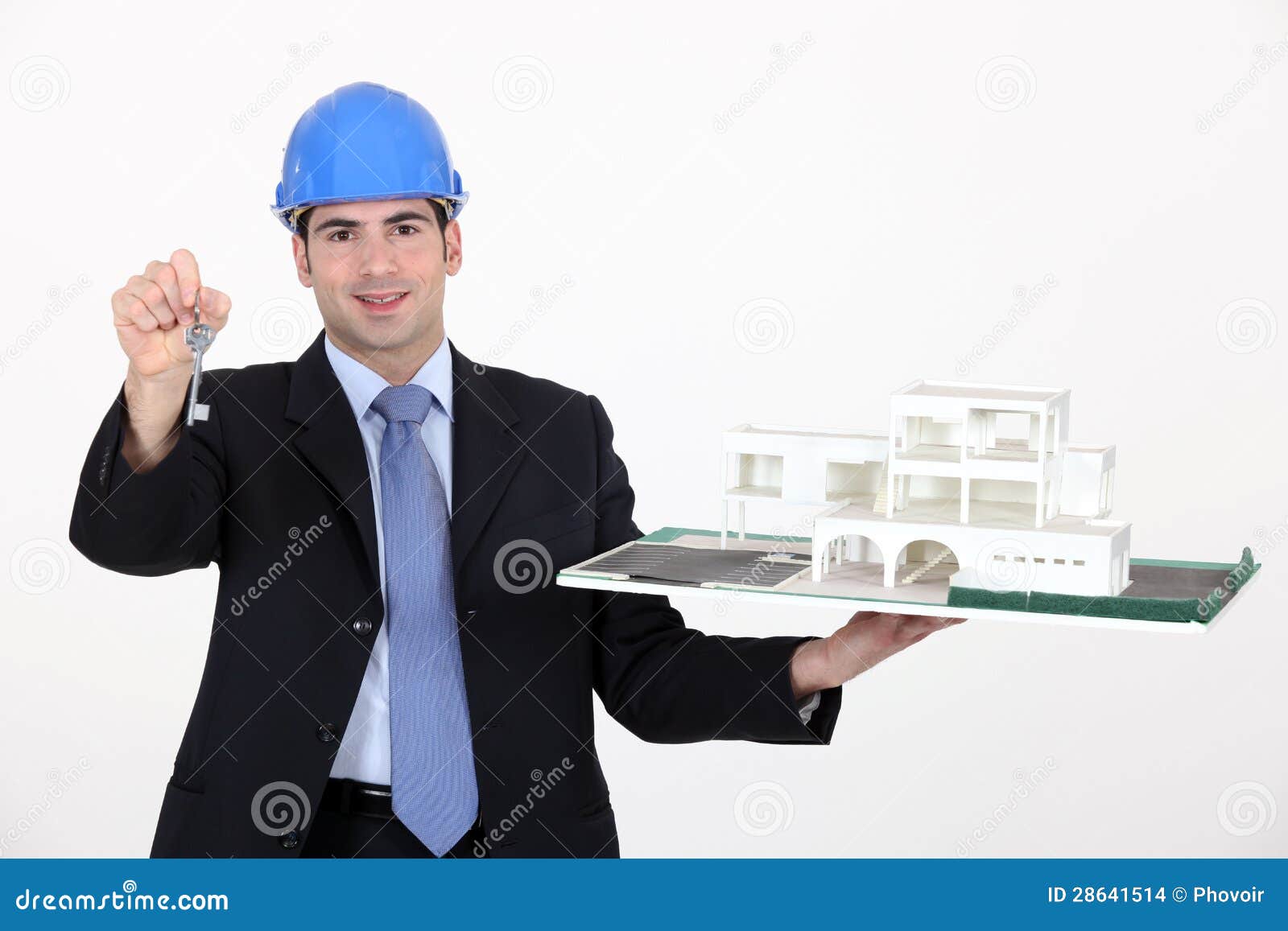 Architect with keys stock photo. Image of construction - 28641514