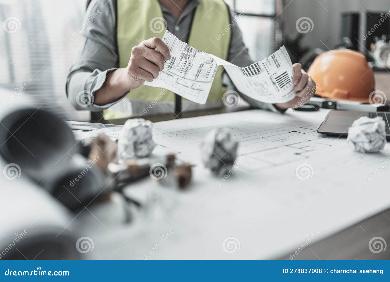 The Architect Made a Mistake in Designing the Plan and Torn Paper ...