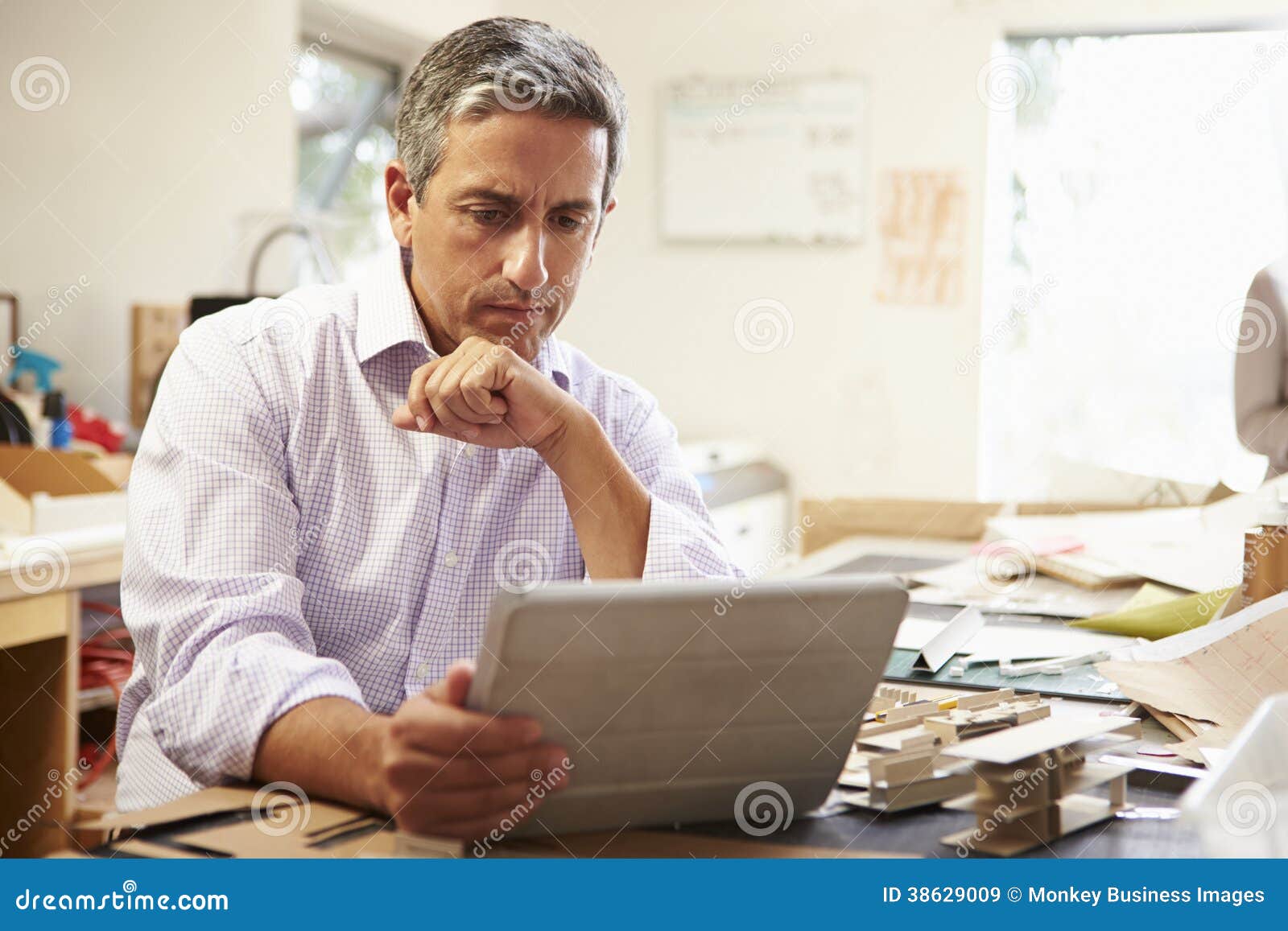 Architect Making Corrections On Plans Stock Photo | CartoonDealer.com ...