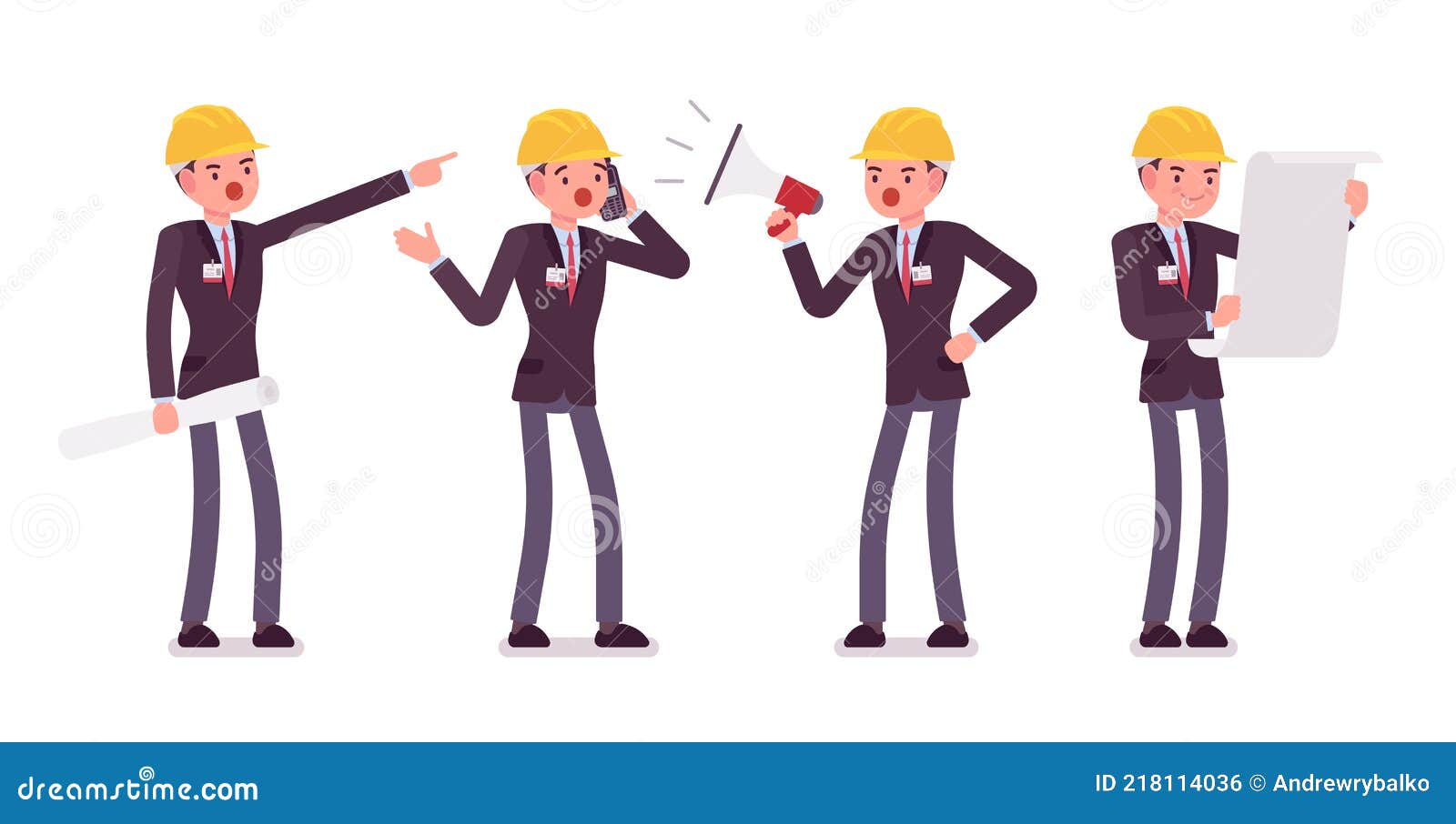 Architect Man, Professional Creating Design for Buildings Working Stock ...