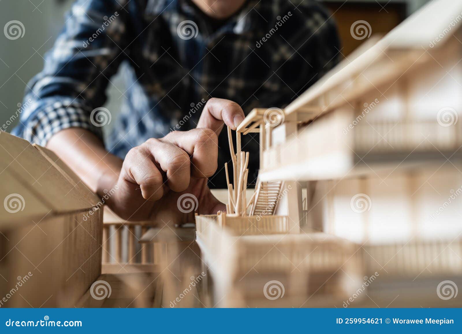 Architect Man Working with Blueprints for Architectural Plan, Engineer ...