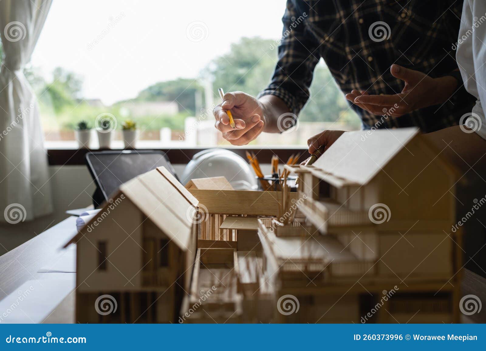 Architect Man Working with Blueprints for Architectural Plan, Engineer ...