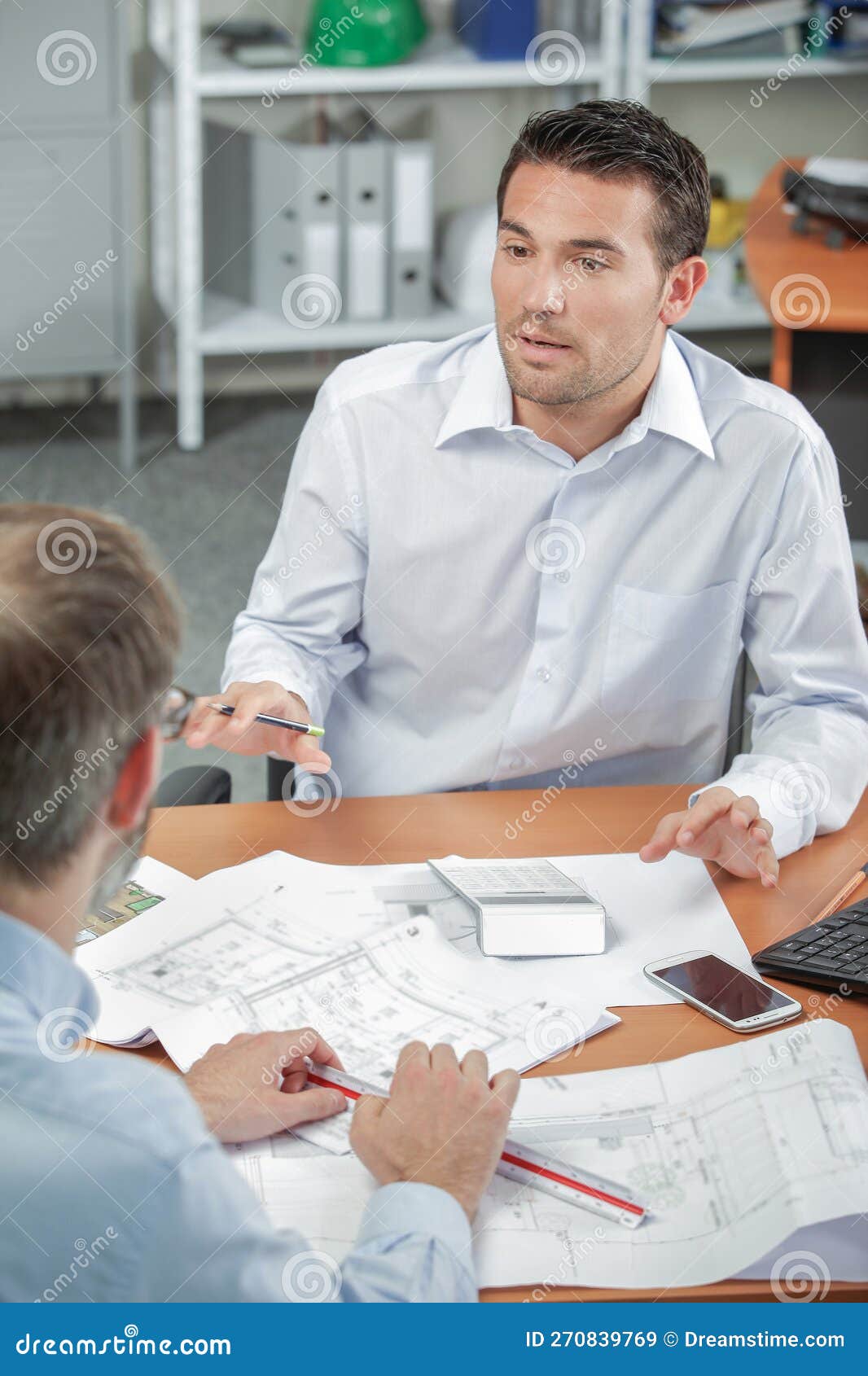 Architect in meeting stock image. Image of caucasian - 270839769