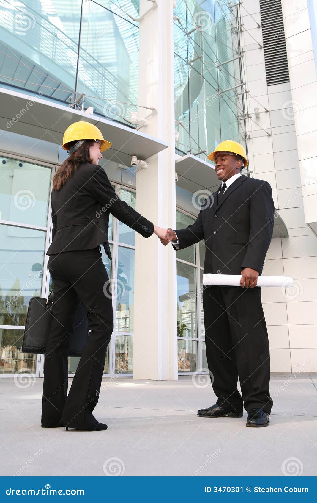 Architect Meeting Client stock image. Image of cell, contractor - 3470301