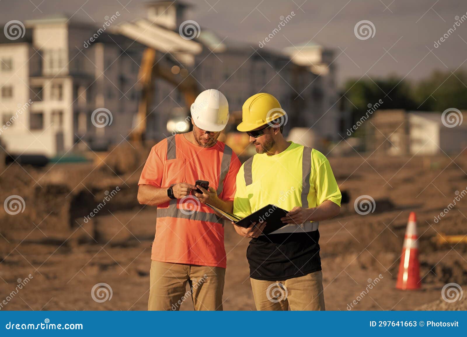 Architect Men with Construction Project. Architect Men with ...