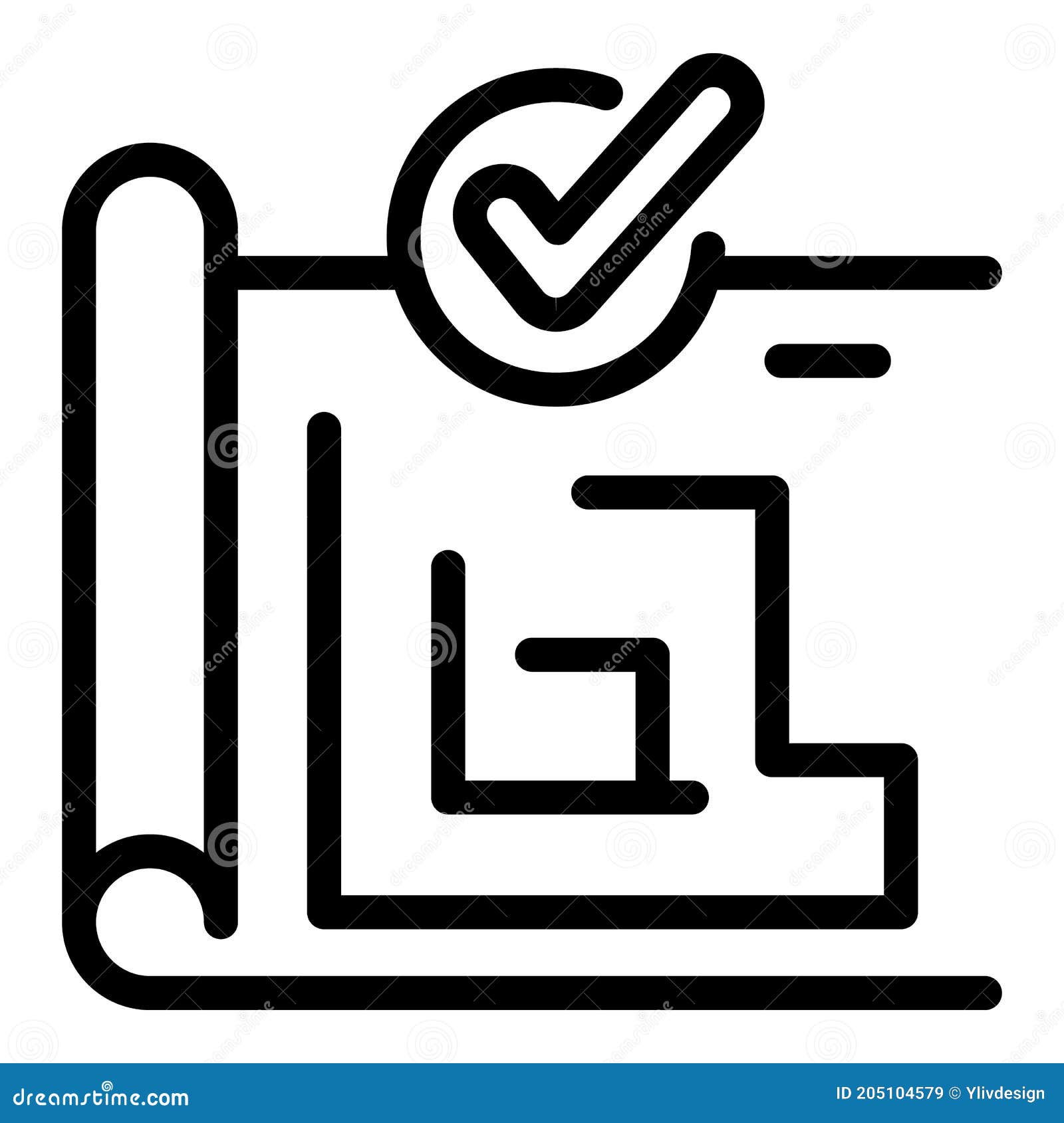 Architect Plan Control Icon, Outline Style Stock Vector - Illustration ...