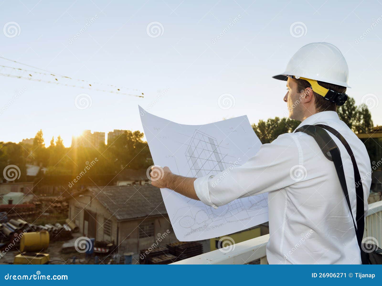 Architect Planing a Future Project Stock Image - Image of construction ...