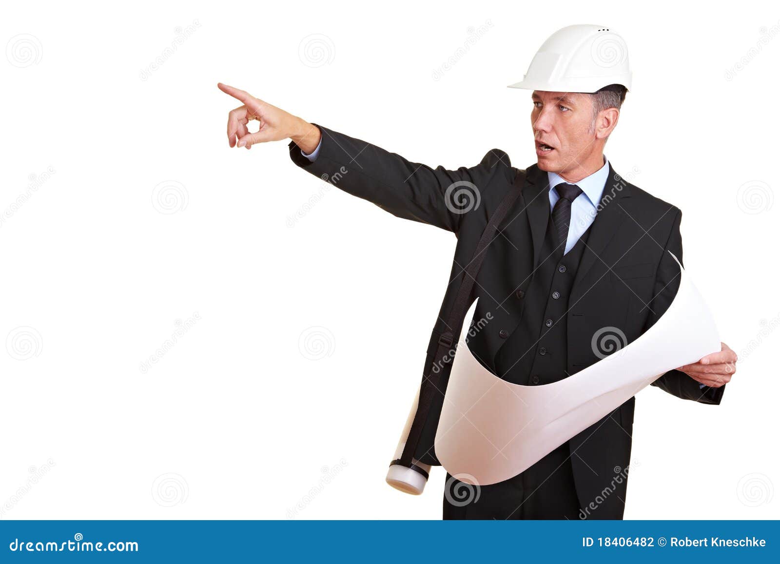 Architect Point in a Direction Stock Photo - Image of architect, chief ...