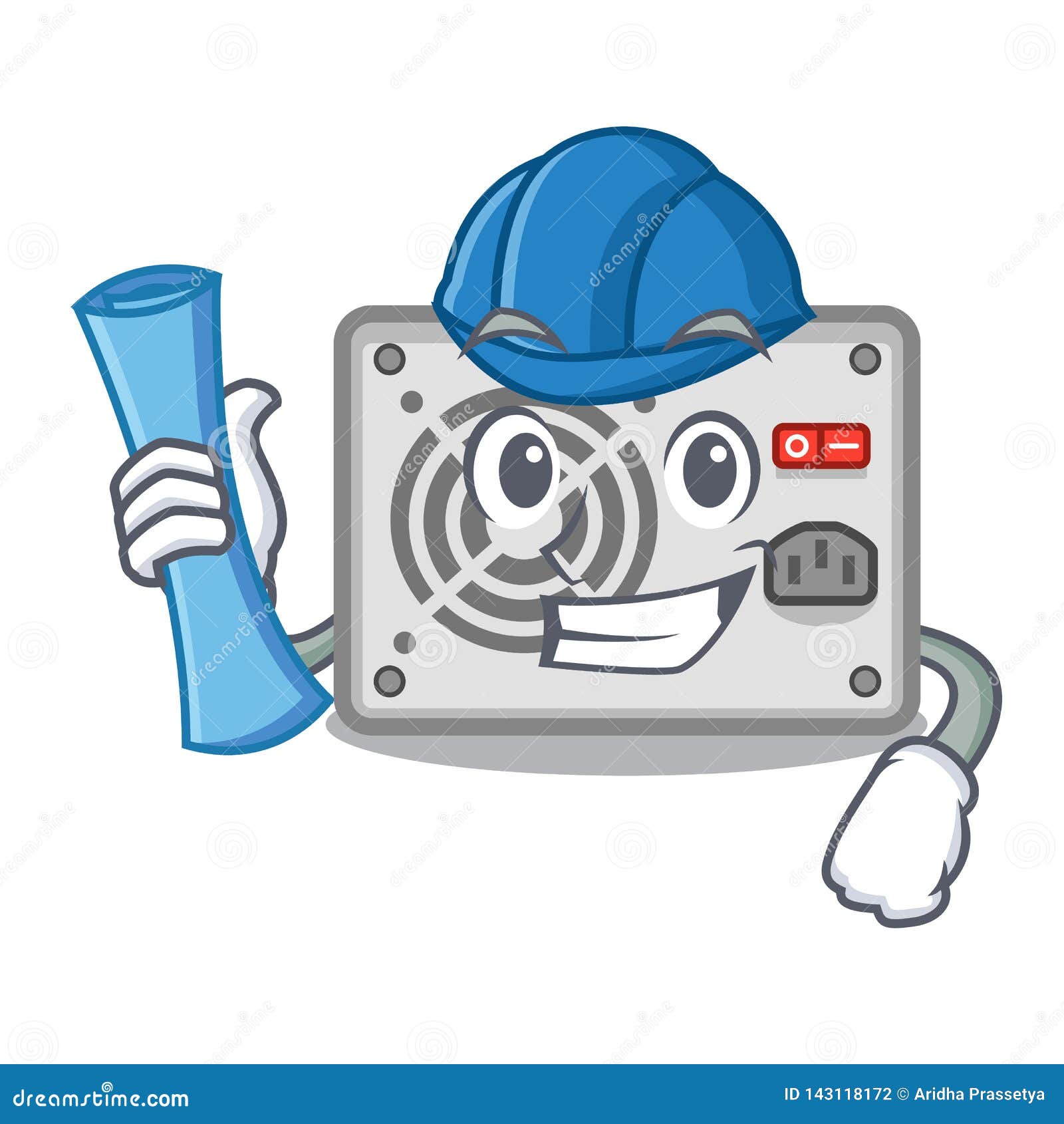 Architect Power Supply in the Shape Characters Stock Vector ...