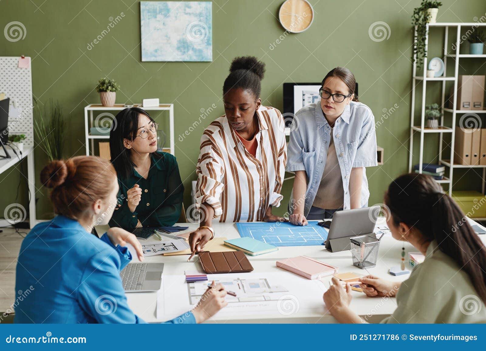 Architect Presenting Project To Colleagues Stock Photo - Image of ...