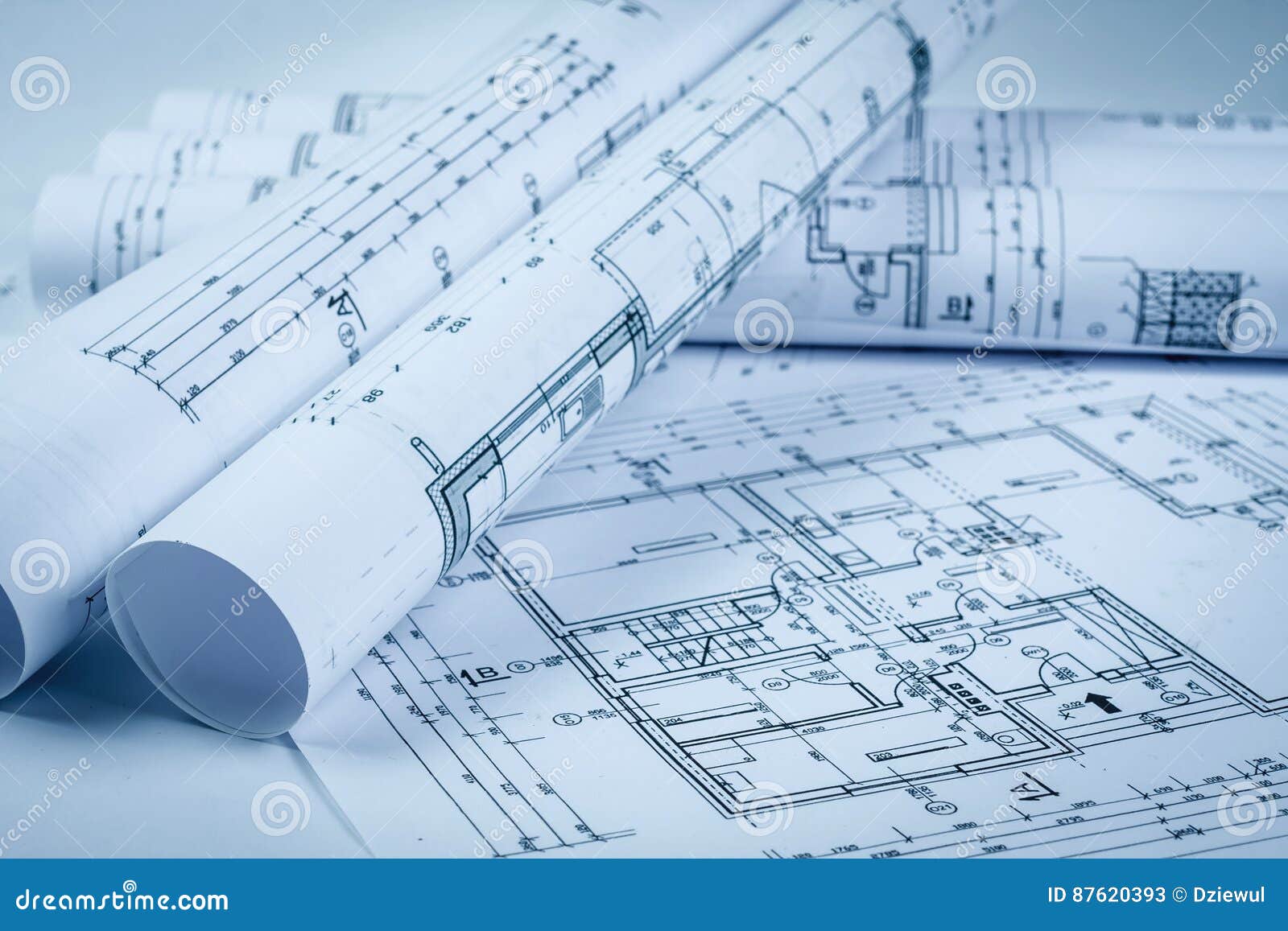 Architect Rolls And Plans Stock Photography | CartoonDealer.com #49338806