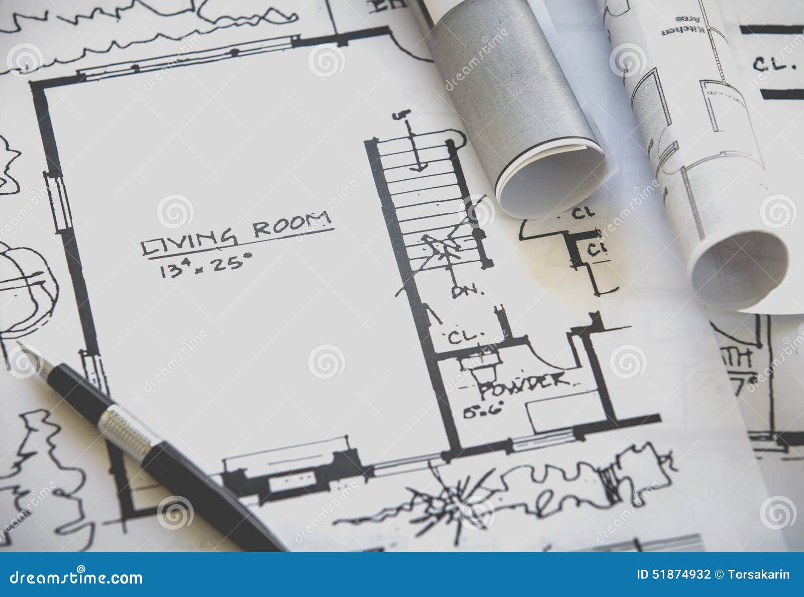 Architect rolls and plans stock photo. Image of dwelling - 51874932 Architect rolls and plans stock photo. Image of dwelling - 51874932