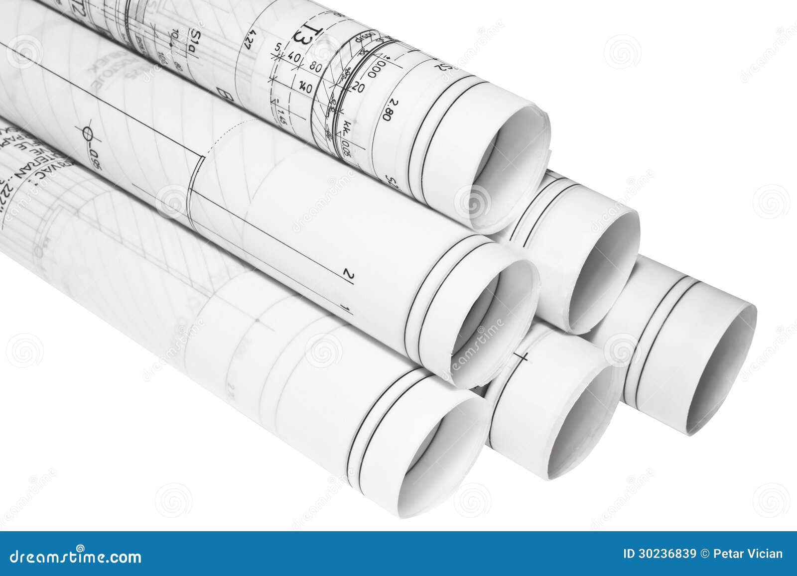 Architect rolls and plans stock image. Image of builder - 30236839