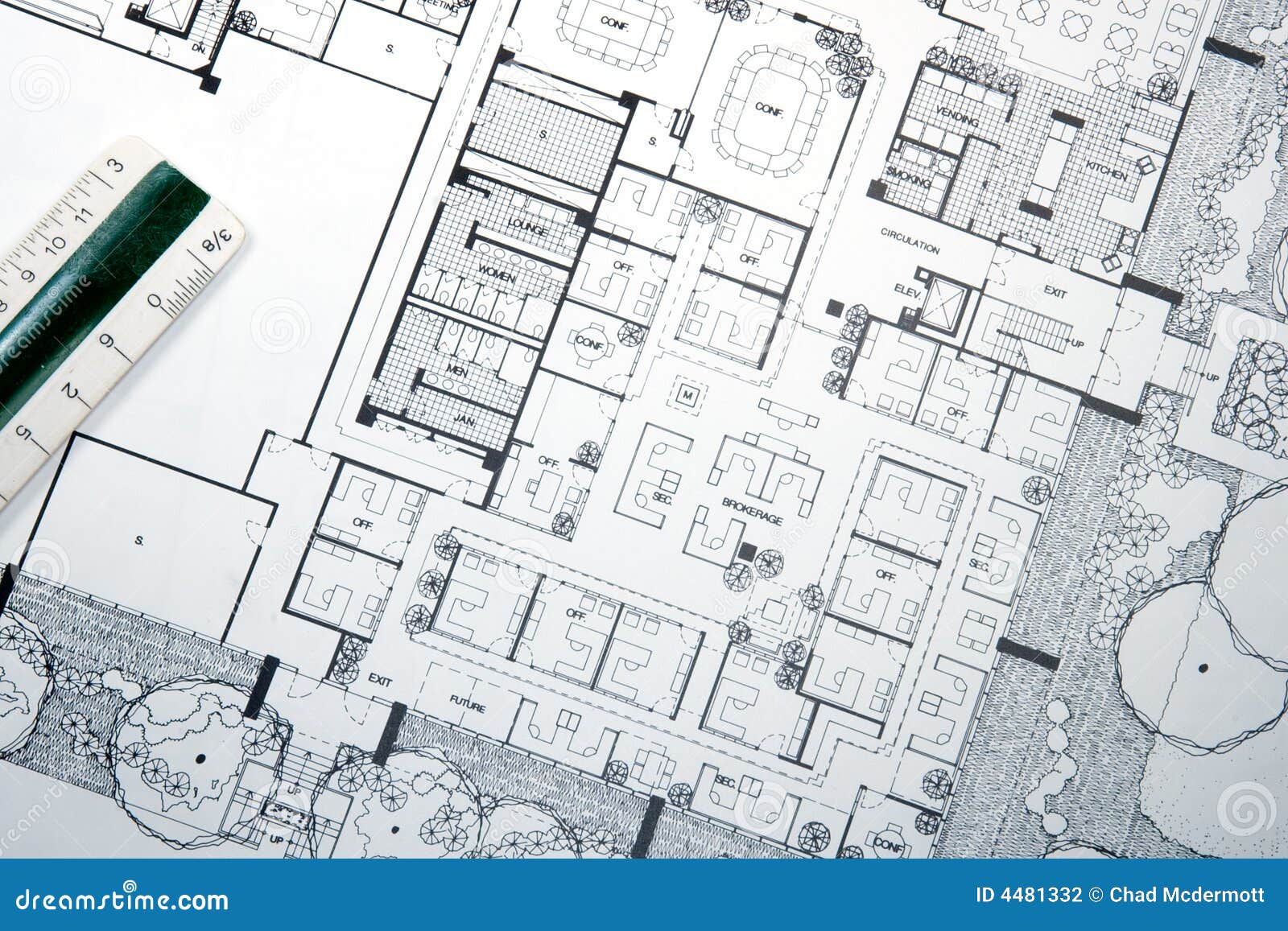 Architect S Drawing and Plans Stock Photo - Image of architect ...