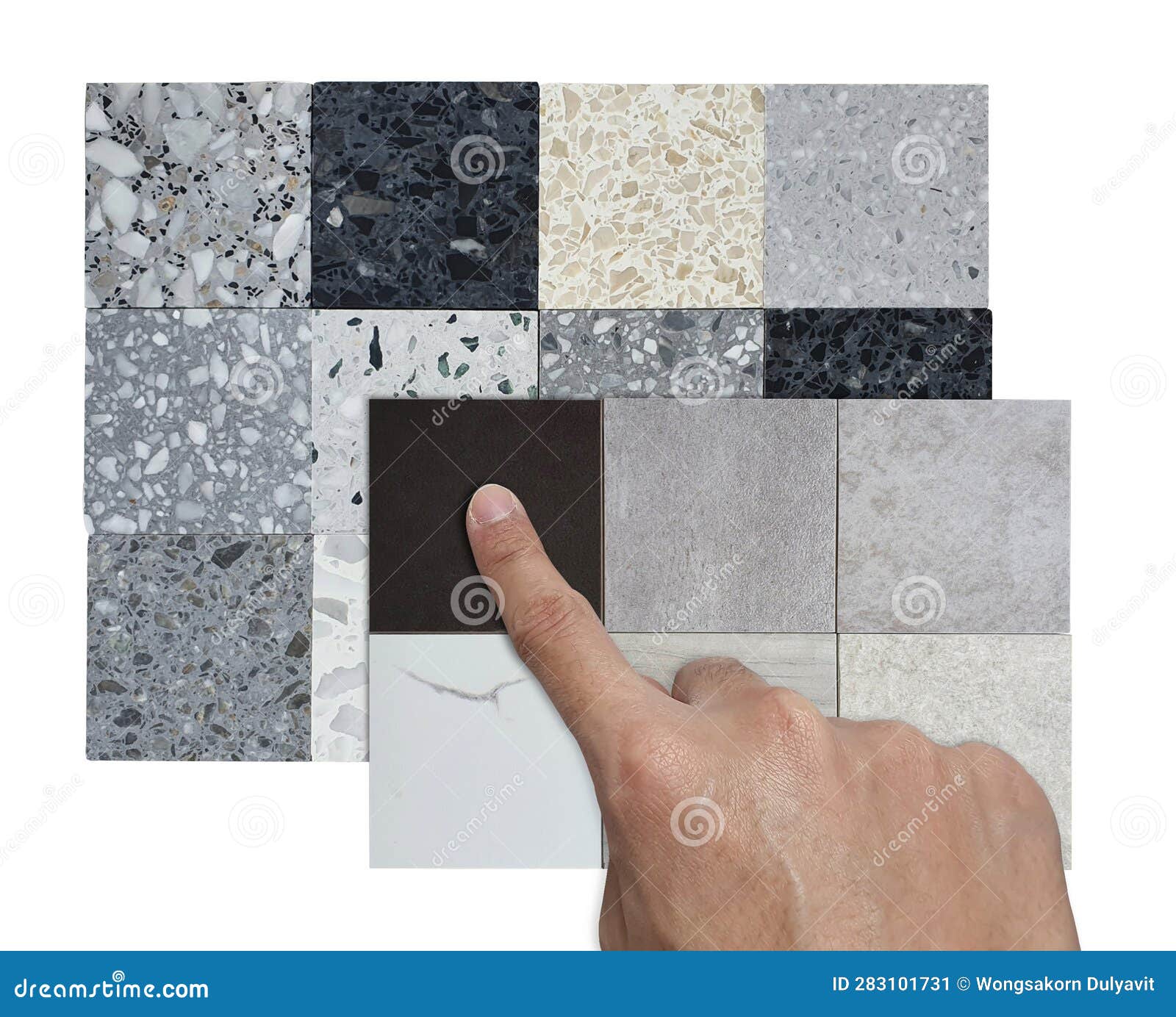 Architect S Hand Selects Multicolored and Texture of Square Shapes ...