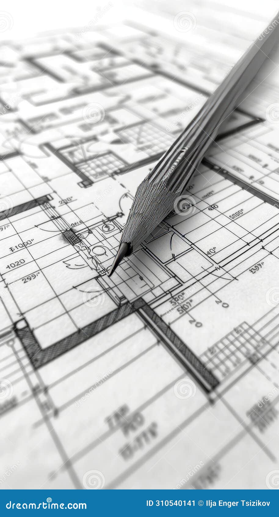 Detailed Technical Drawing Of An Aircraft Showcased In A Blueprint ...