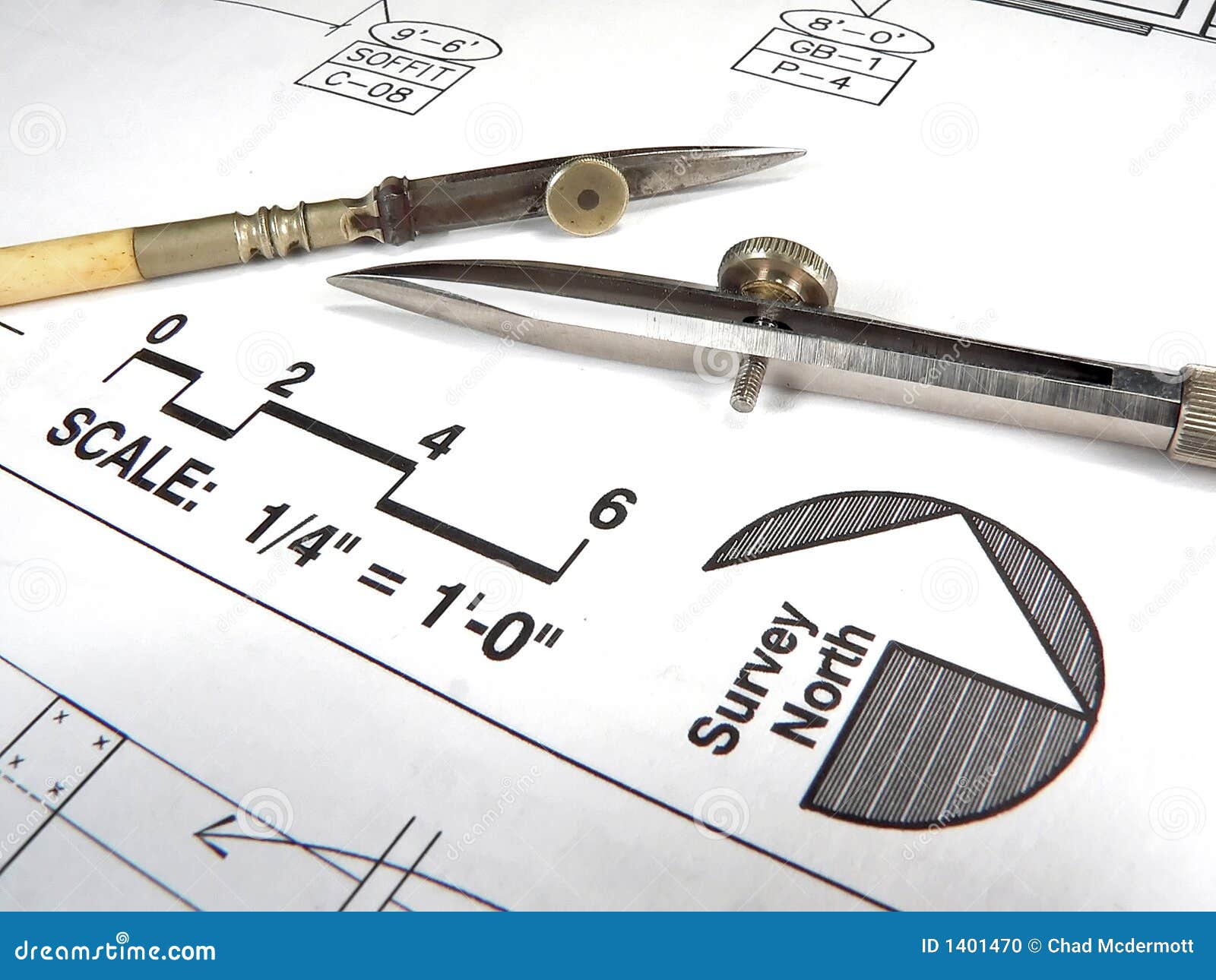 Architect S Tools and Plans Stock Photo - Image of diagram, designer ...