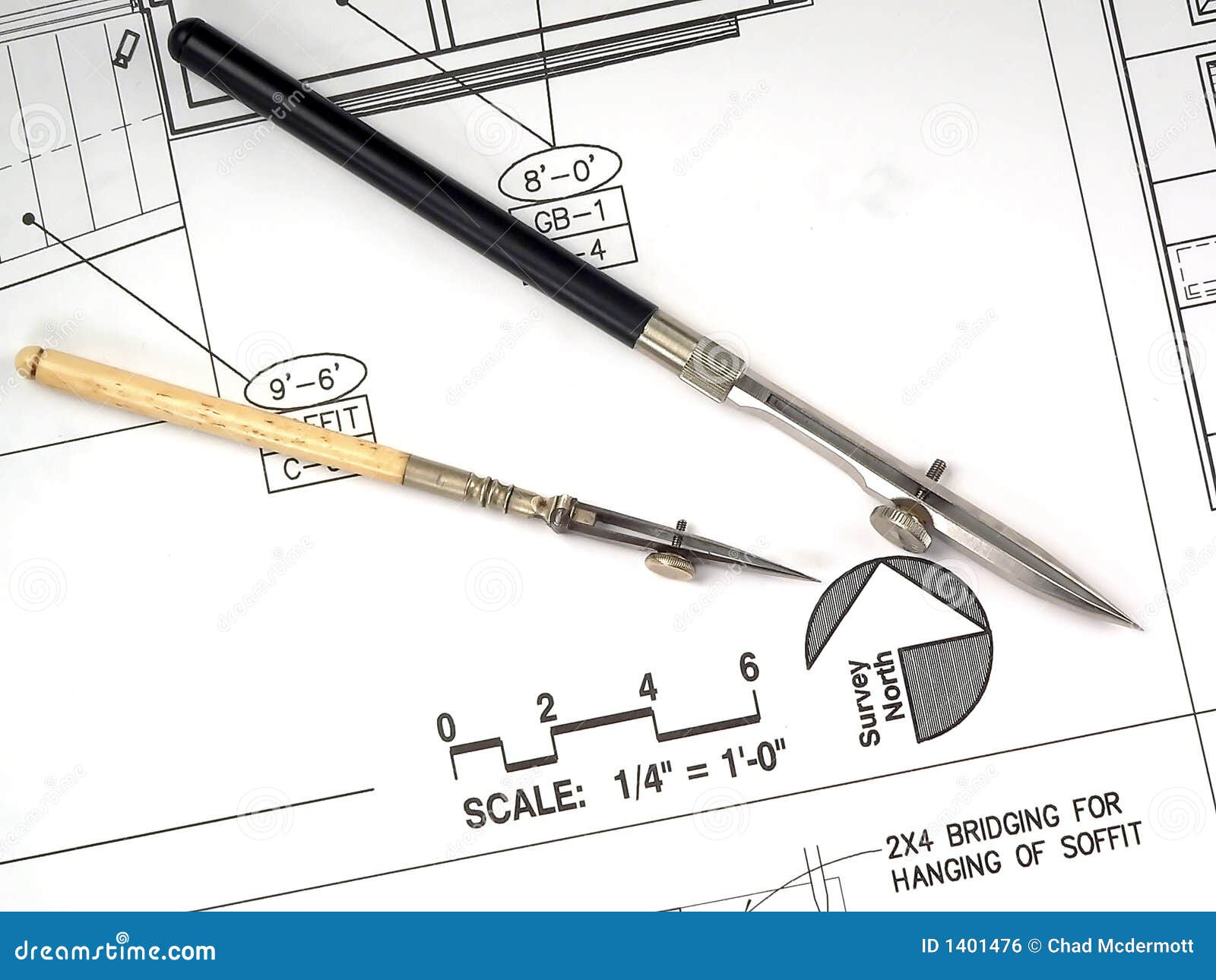 Architect S Tools and Plans Stock Photo - Image of idea, desktop: 1401476