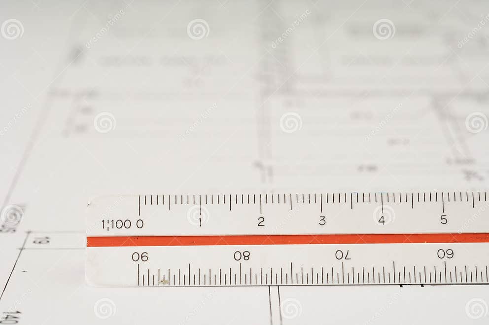 Architect Scale and Drawing Stock Image - Image of business ...