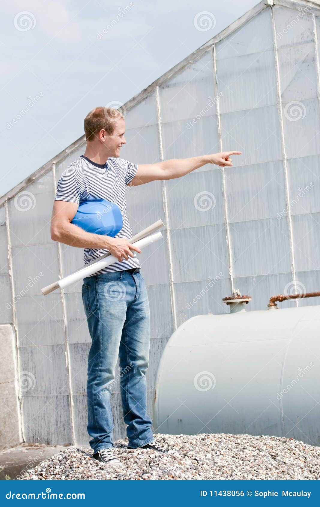Architect on site stock photo. Image of male, hardhat - 11438056