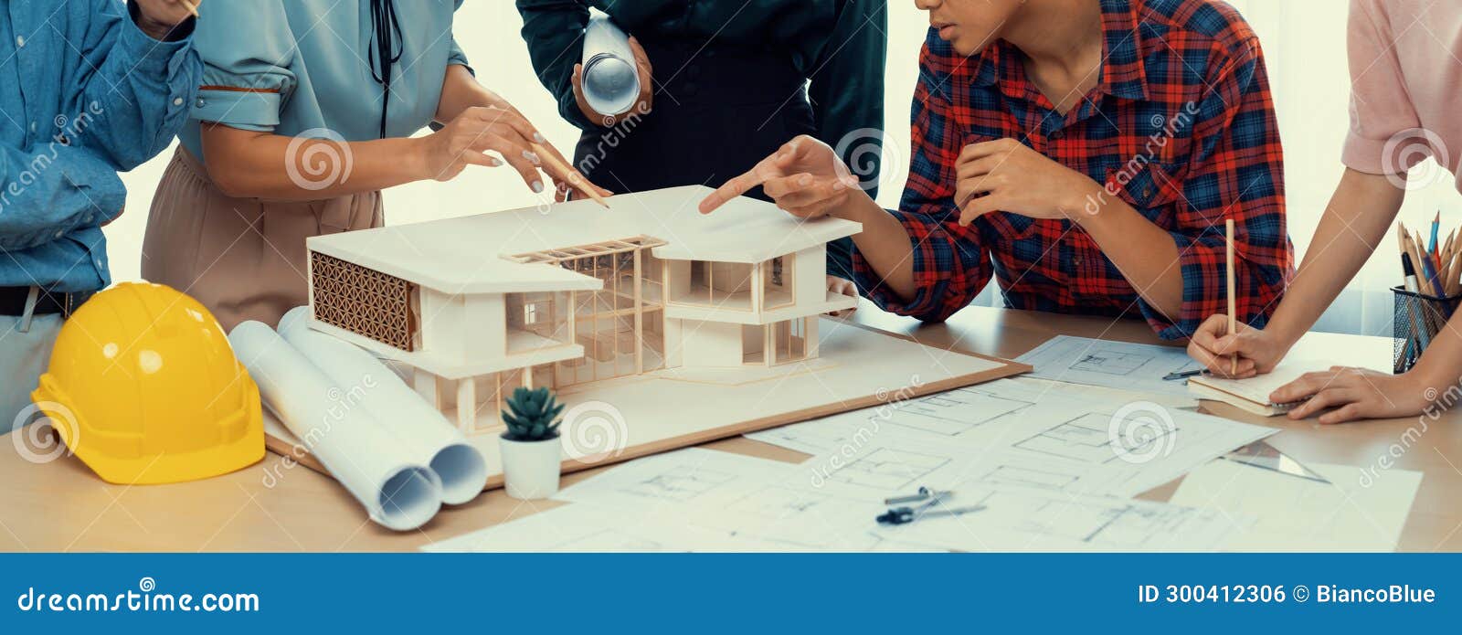 Architect Team Analysis and Brainstorming about House Construction ...
