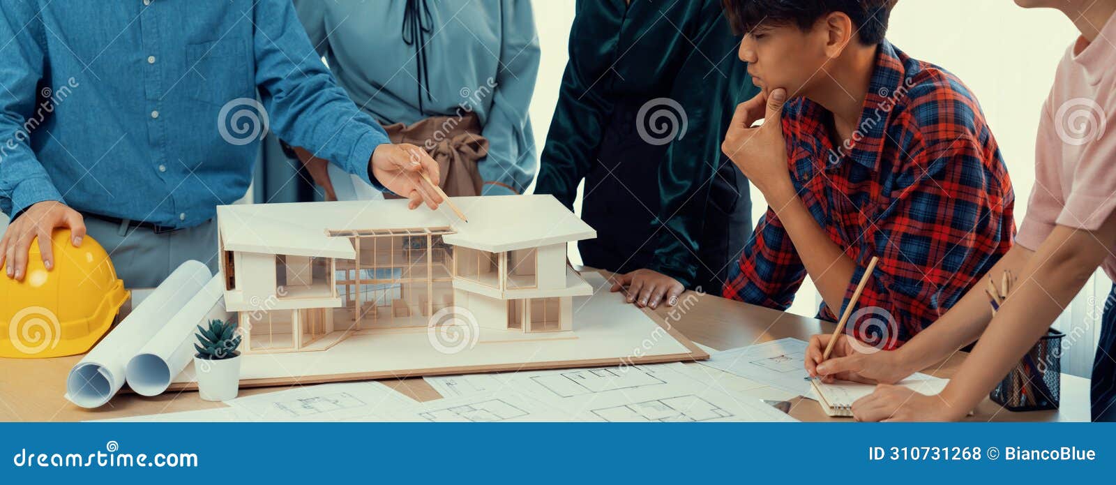 Architect Team Analysis and Brainstorming about House Construction ...