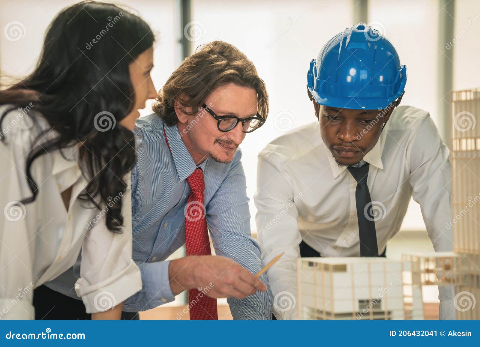 Architect Team Brainstorming for Commercial Building Tower Project ...