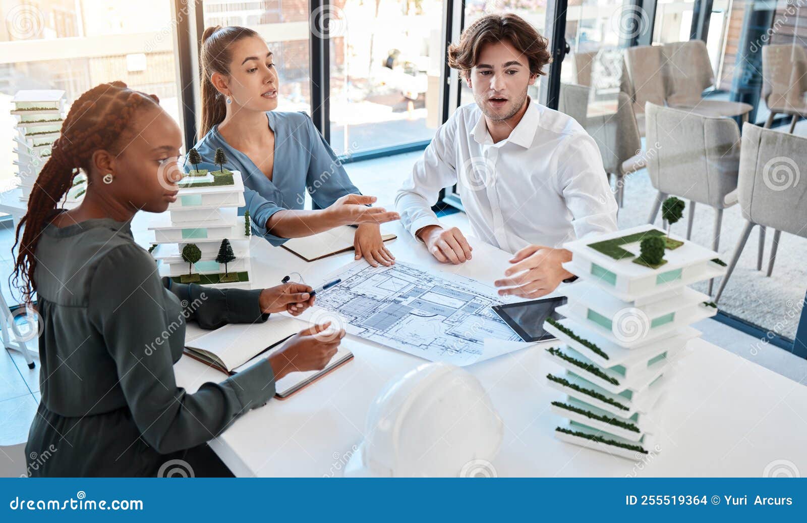 Architect Team, Collaboration and Planning in Meeting Discussion for ...