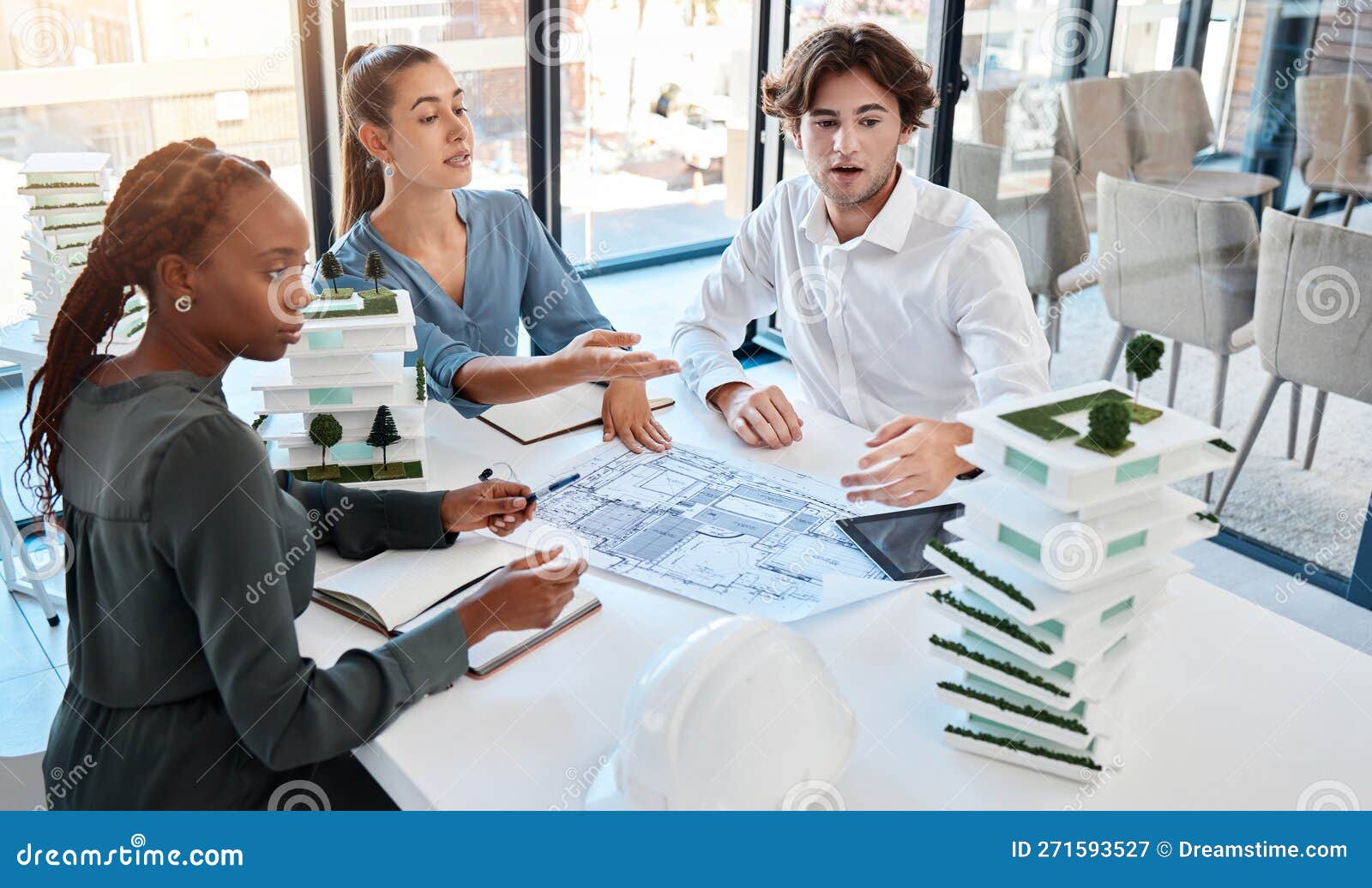 Architect Team, Collaboration and Planning in Meeting Discussion for ...