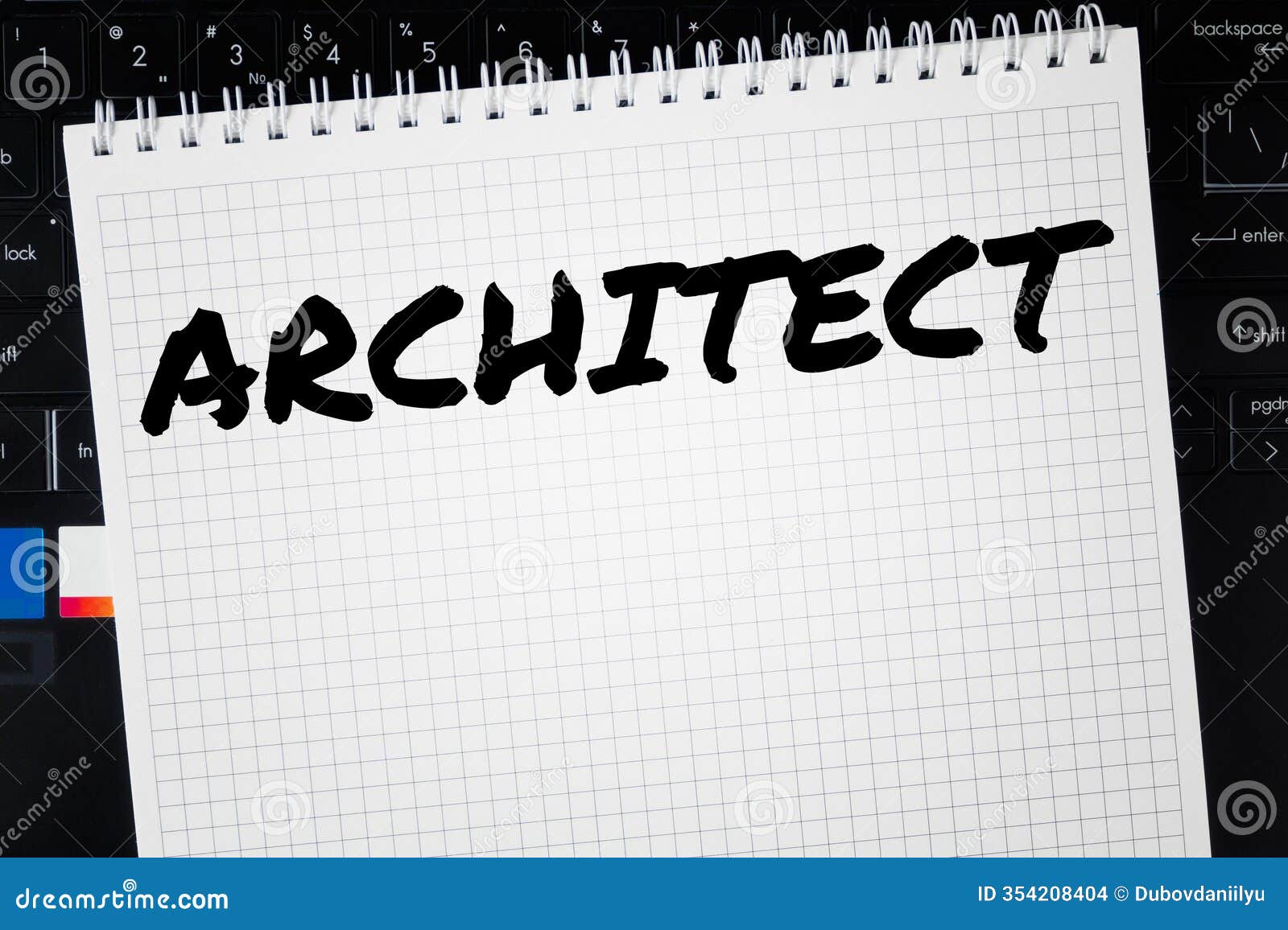 ARCHITECT Text Title Names of Professions Stock Photo - Image of ...