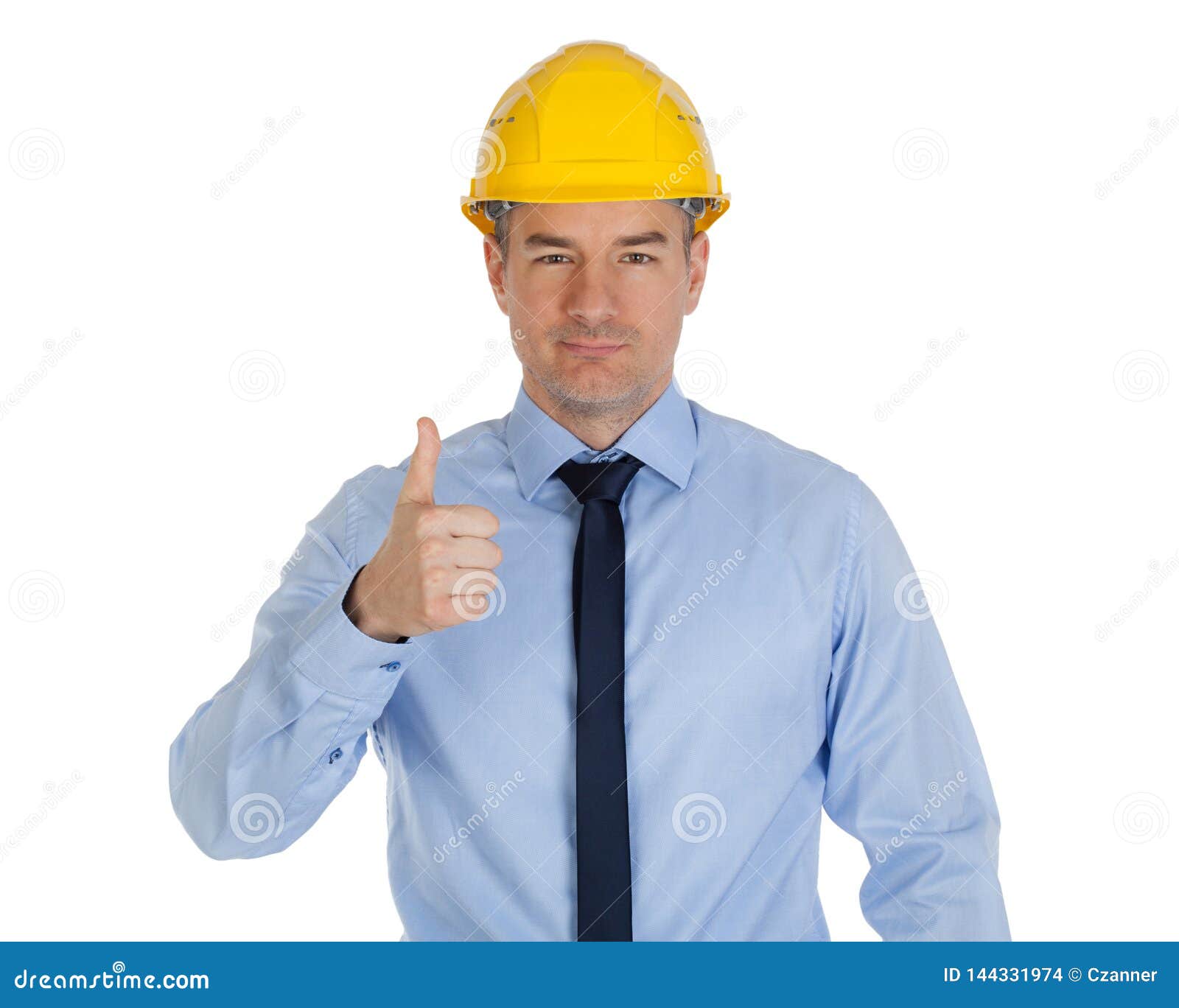 Architect thumb up. stock photo. Image of safety, isolated - 144331974
