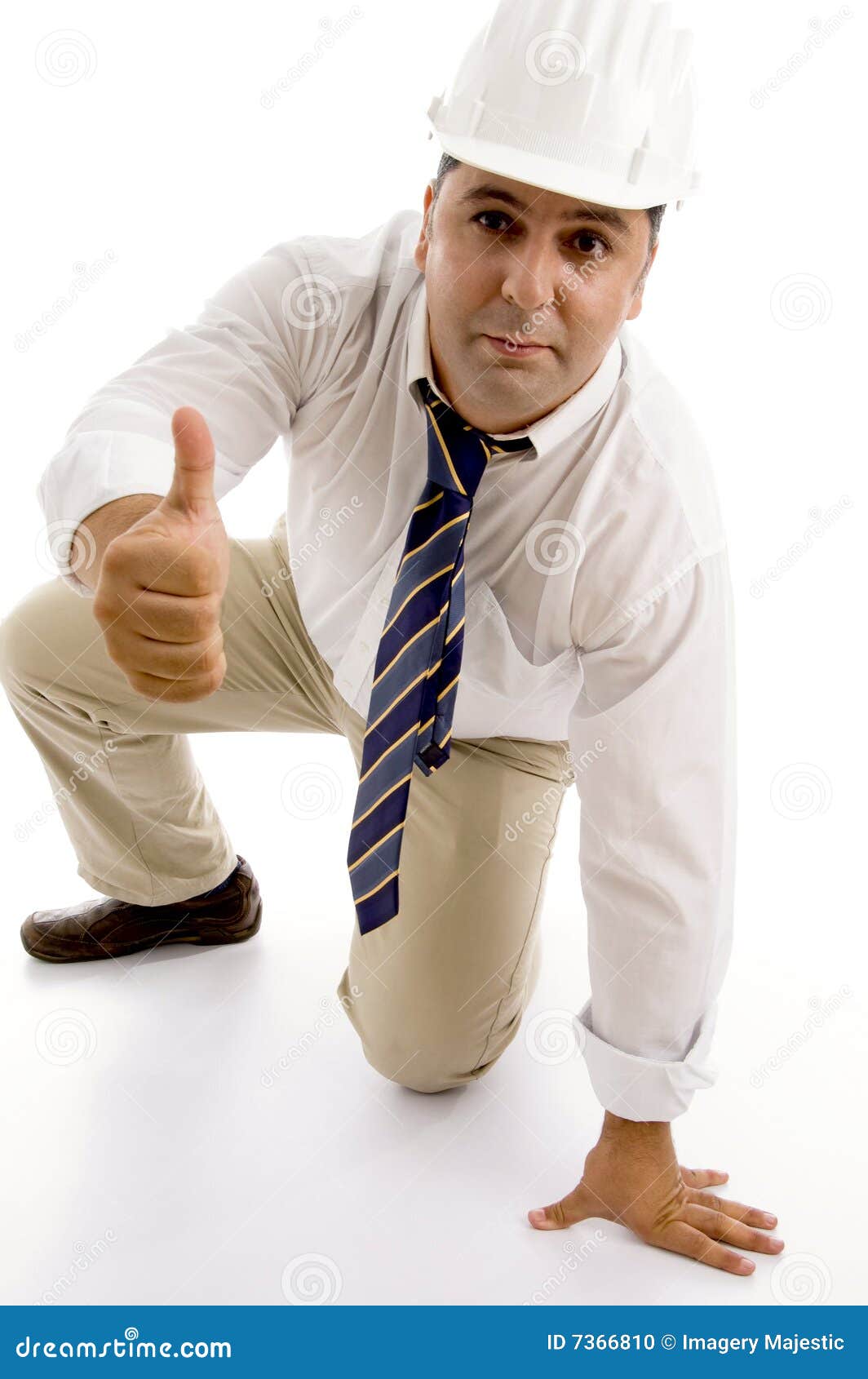 Architect Thumbs Up In A Construction Site Royalty-Free Stock ...