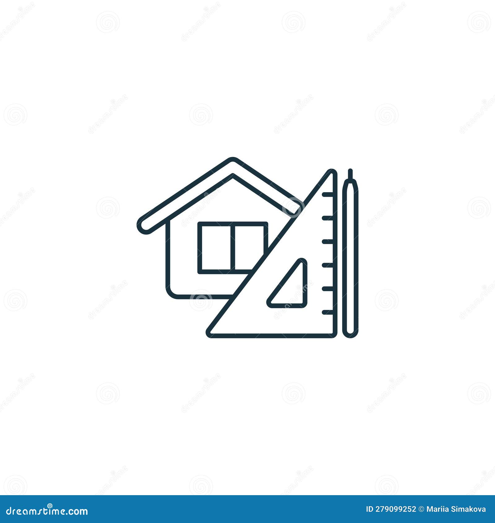 Architect Tools Icon Monochrome Simple Sign From Construction Instruments Collection Stock