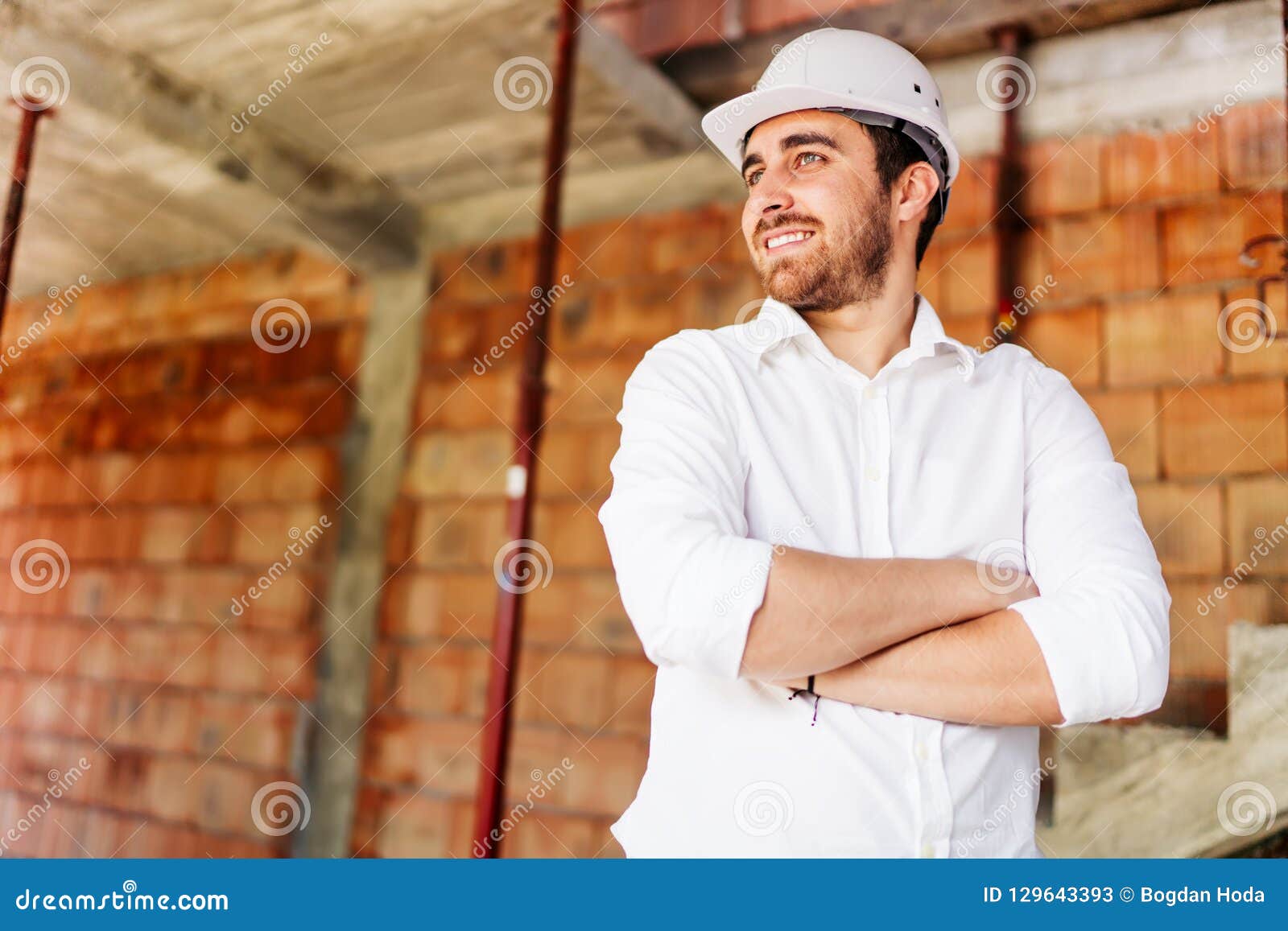 Architect Visiting the Construction Site. Portrait of Construction ...