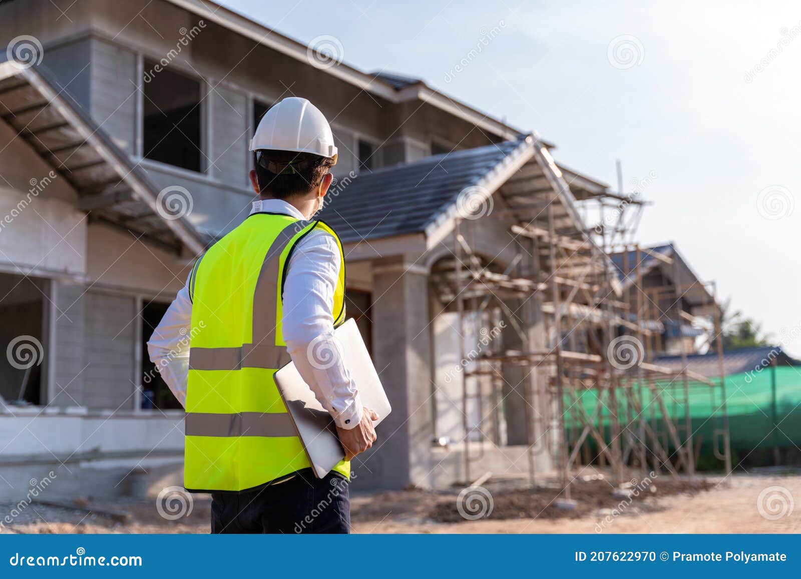 Architect Watching Some Details on a Construction, House Builder ...