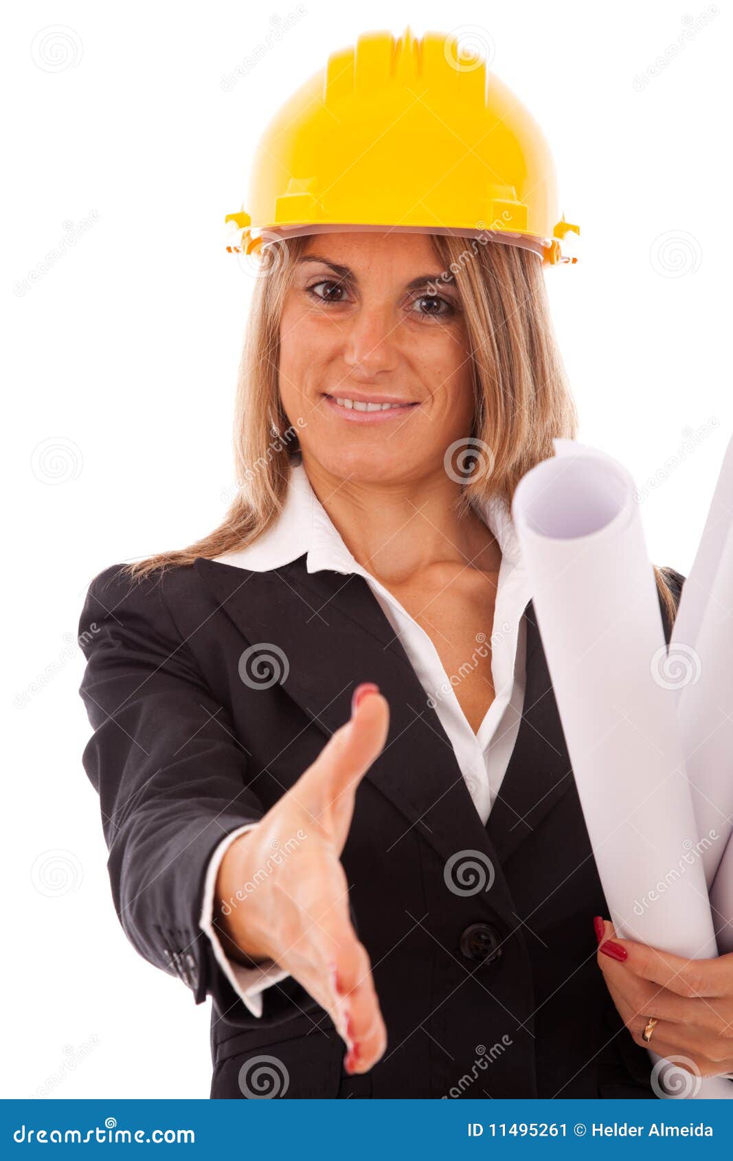 Architect woman stock image. Image of female, contact - 11495261