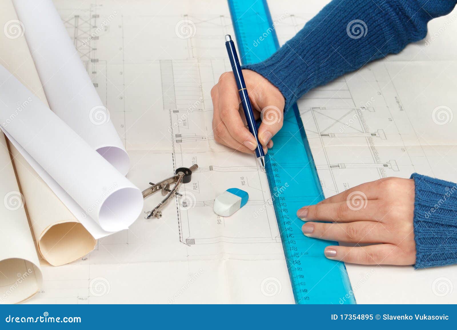 Architect at work stock image. Image of professional - 17354895