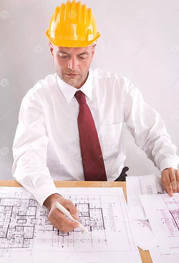 Architect at work stock photo. Image of plan, boss, female - 5200530