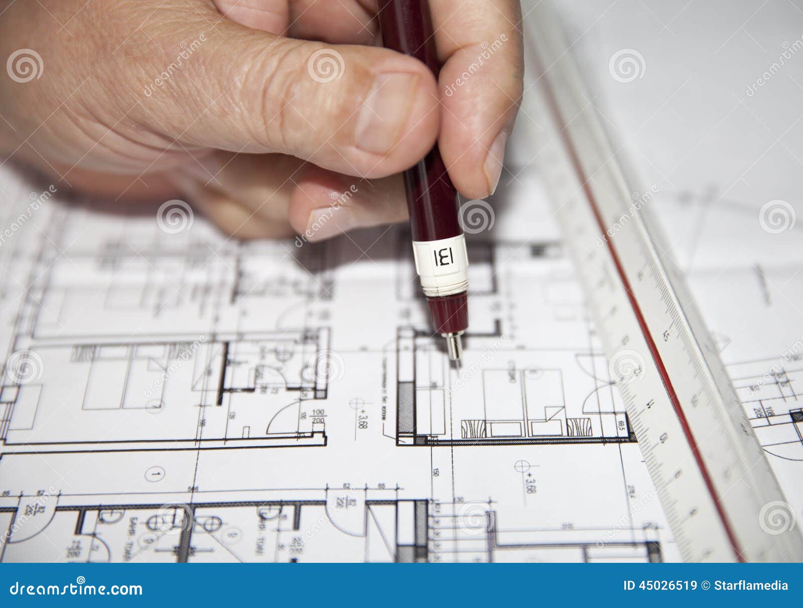 Architect Work stock image. Image of rotring, sketching - 45026519