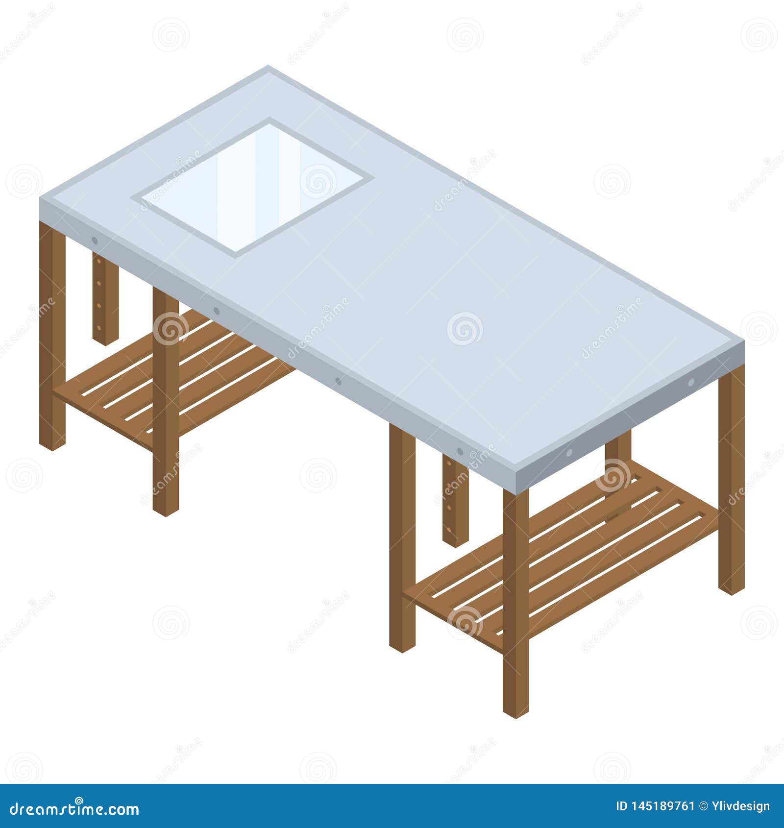 Architect Work Table Icon, Isometric Style Stock Vector - Illustration ...