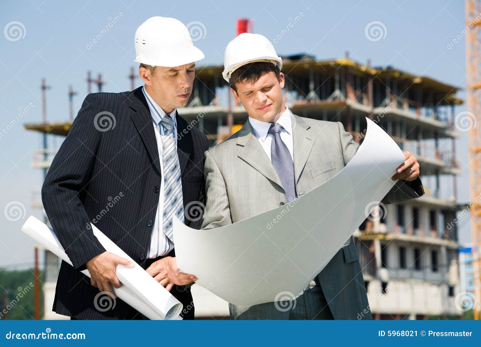 Architect and worker stock image. Image of holding, industry - 5968021