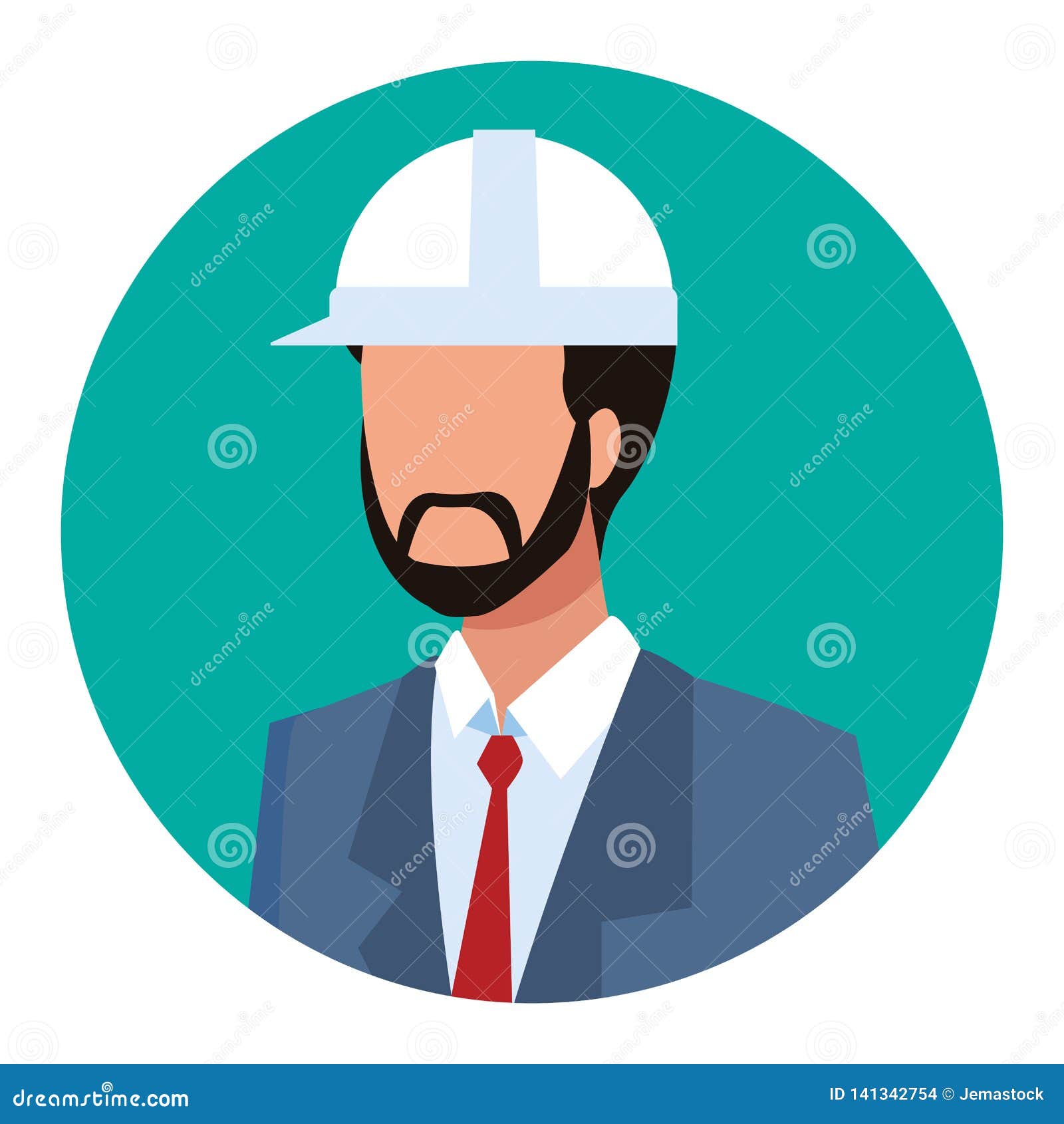 Architect worker avatar stock vector. Illustration of business - 141342754