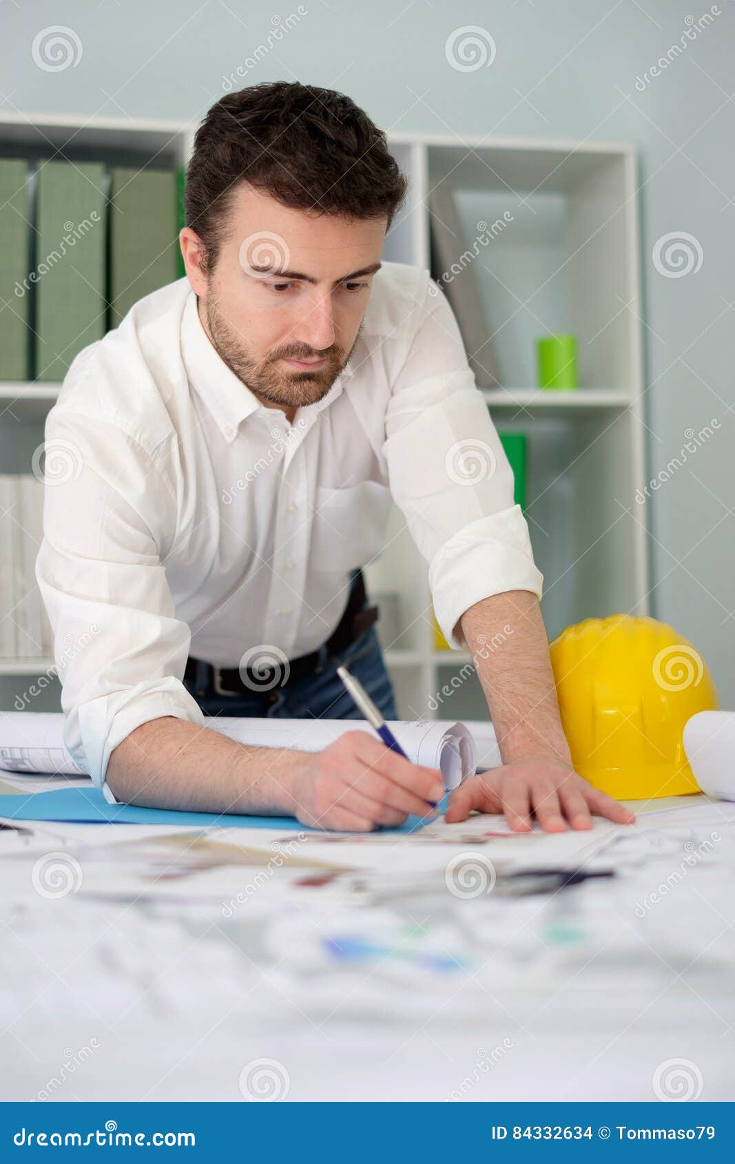 Architect Working on His Projects Stock Photo - Image of business ... Architect Working on His Projects Stock Photo - Image of business ...