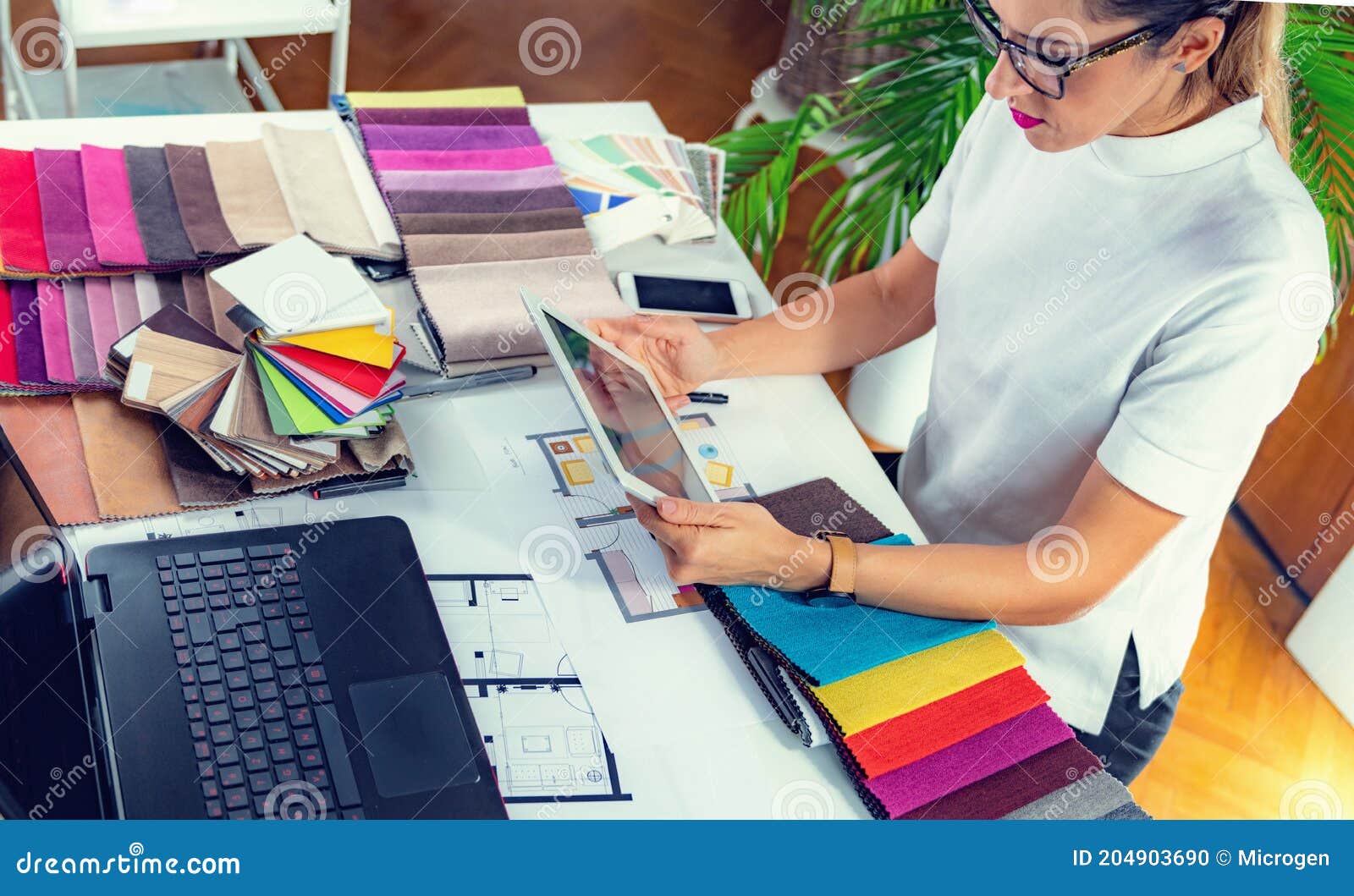 Architect Working in Studio Stock Photo - Image of creative, decor ...