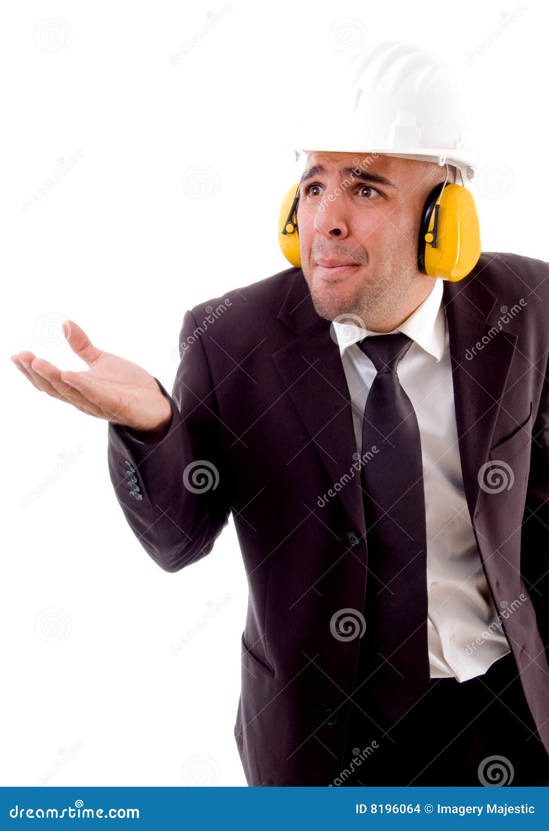 Architect in worrying pose stock photo. Image of indoors - 8196064