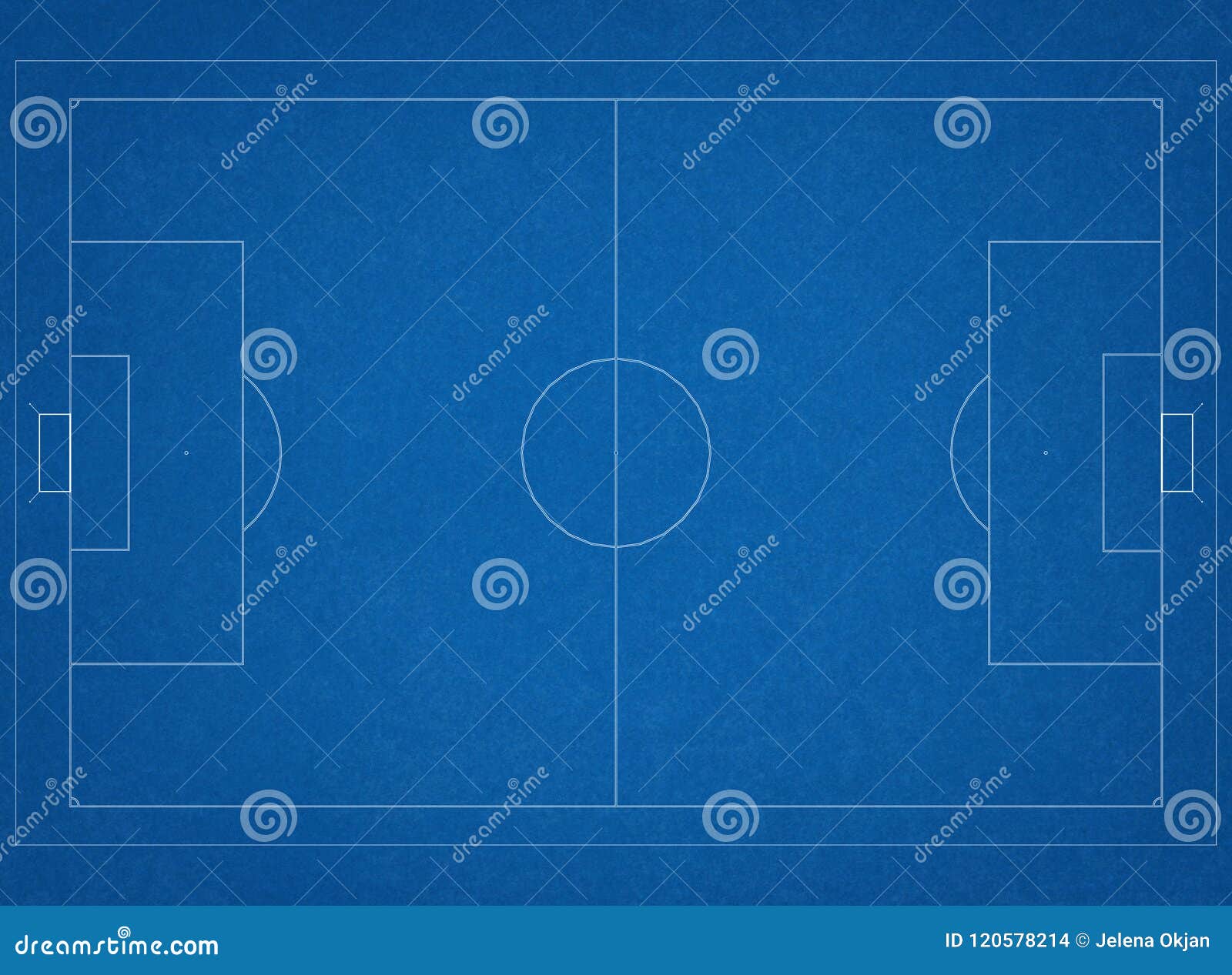 Architecte Blueprint De Terrain De Football Illustration Stock ...